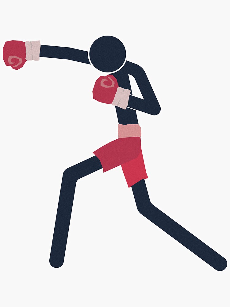 "Stickman Boxing" Sticker for Sale by AjingDesigns | Redbubble