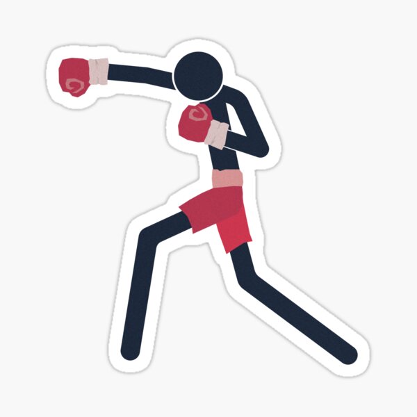 "Stickman Boxing" Sticker for Sale by AjingDesigns | Redbubble