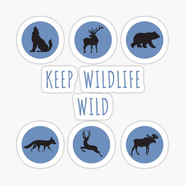 "Keep Wildlife Wild Collection " Sticker by AdventureAB | Redbubble