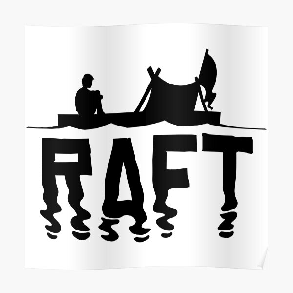 "Raft Black Logo" Poster for Sale by Nvaa | Redbubble