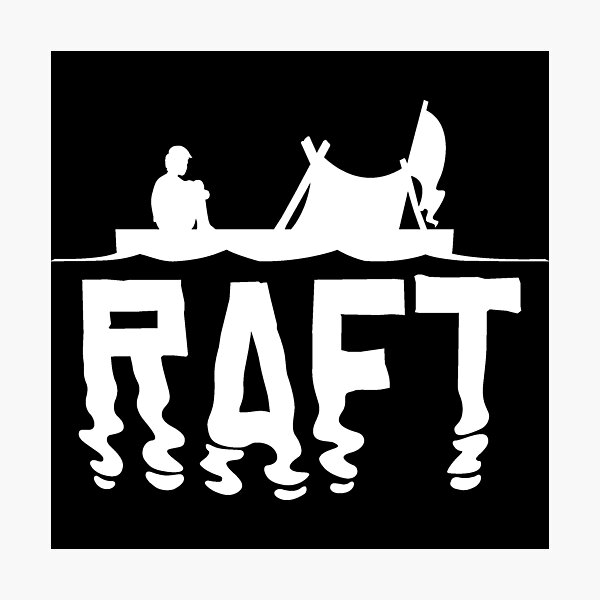 "Raft White Logo" Photographic Print by Nvaa | Redbubble