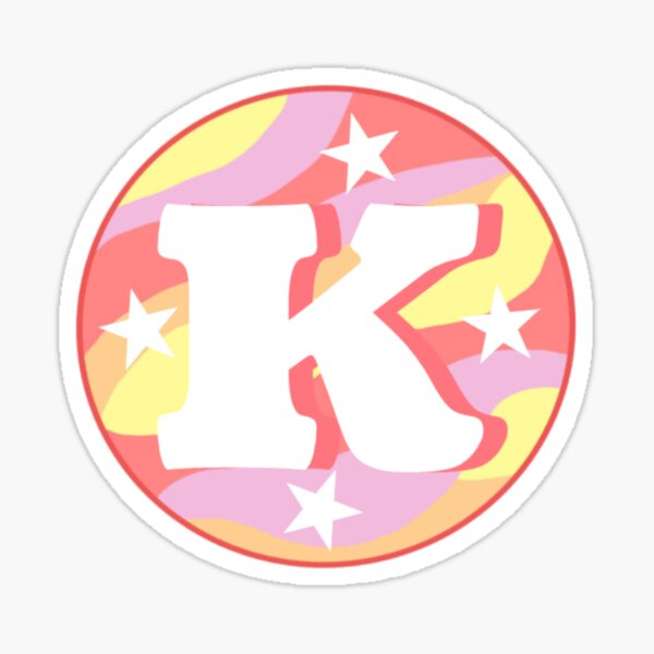 Letter K Neon Pink Stickers | Redbubble