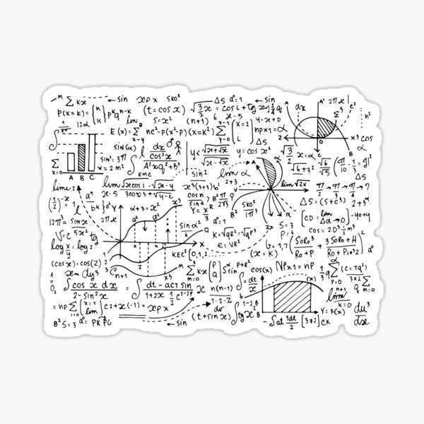 "Math Equations and Mathematical Patterns" Sticker by edwardecho ...