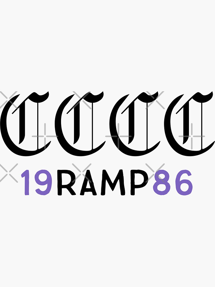 "CCCC Ramp: 1986 (black)" Sticker for Sale by caitejay | Redbubble