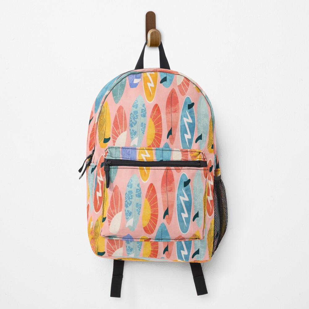 "Surfboard pink" Backpack for Sale by Lidiebug | Redbubble