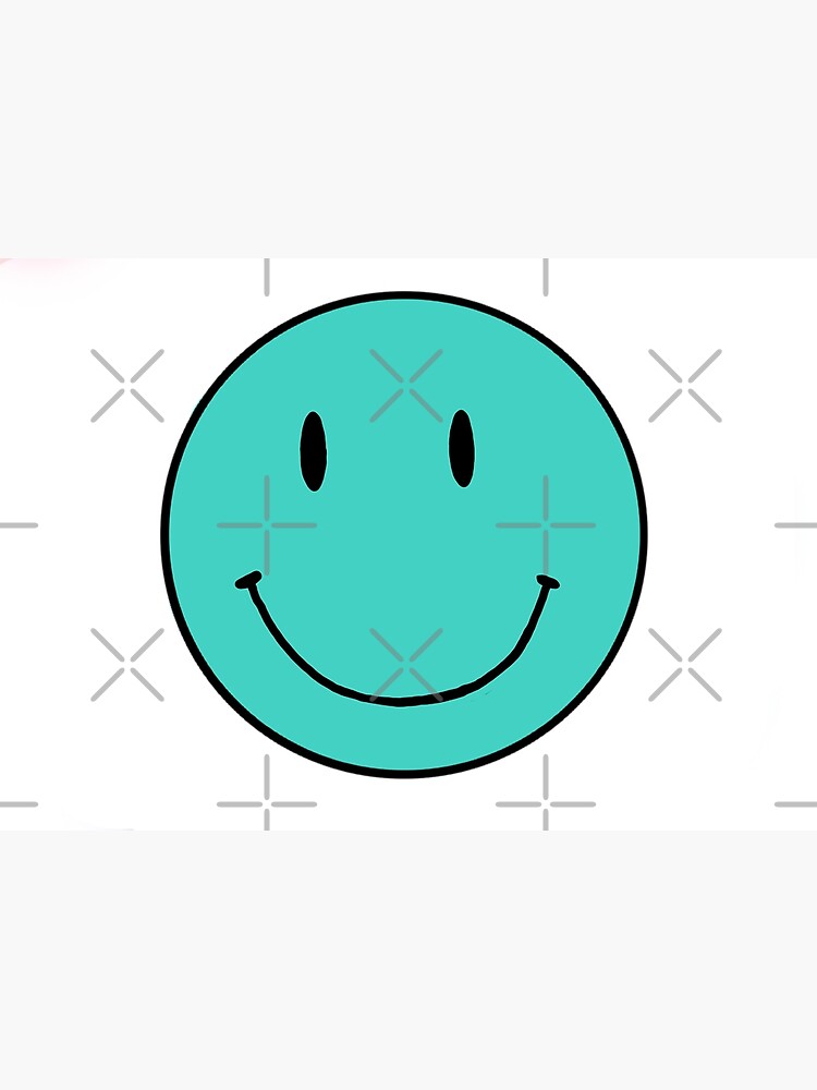 "Classic Teal Smiley Face" Poster by odeliastudios | Redbubble