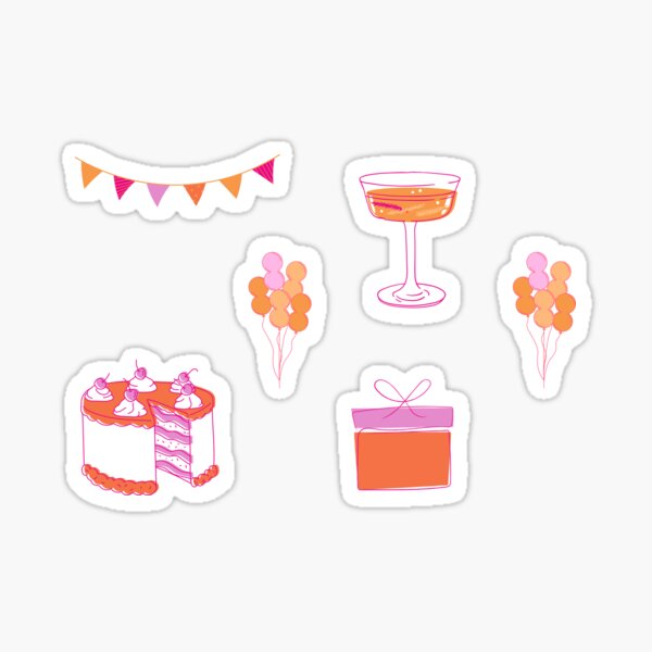 "Birthday party design pack :)" Sticker for Sale by Daniela-2504 ...
