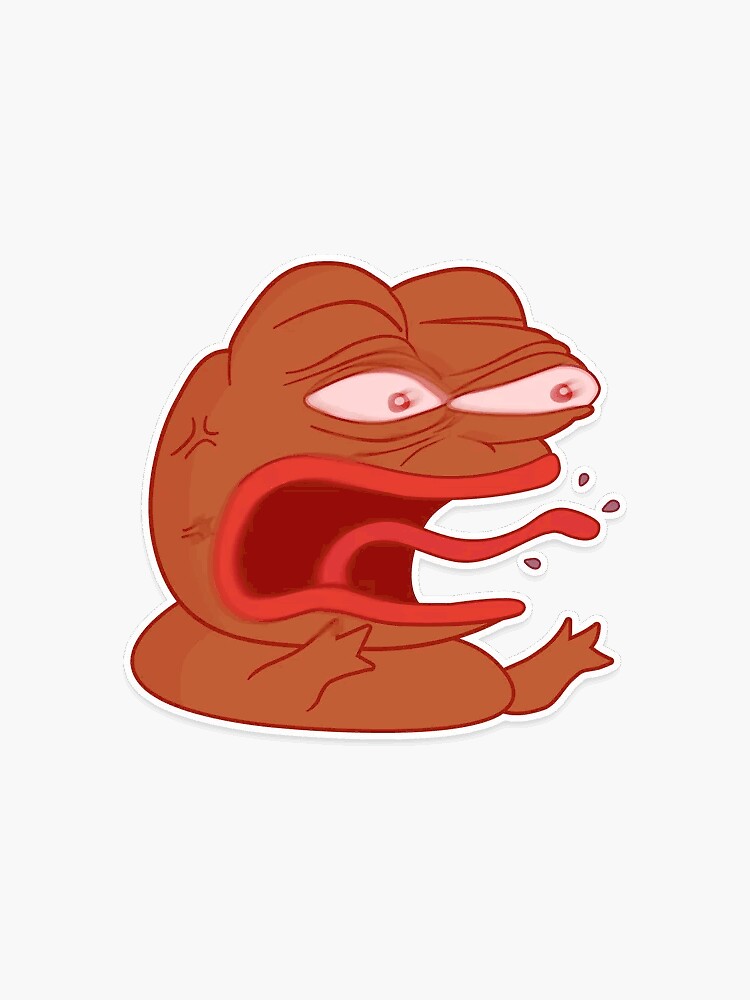 Pegatina «Pepe enojado - ¡Estoy furioso! REEEEEE» de Sezno1 | Redbubble