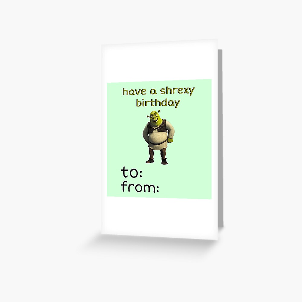 "Shrek birthday card" Greeting Card for Sale by -loren- | Redbubble