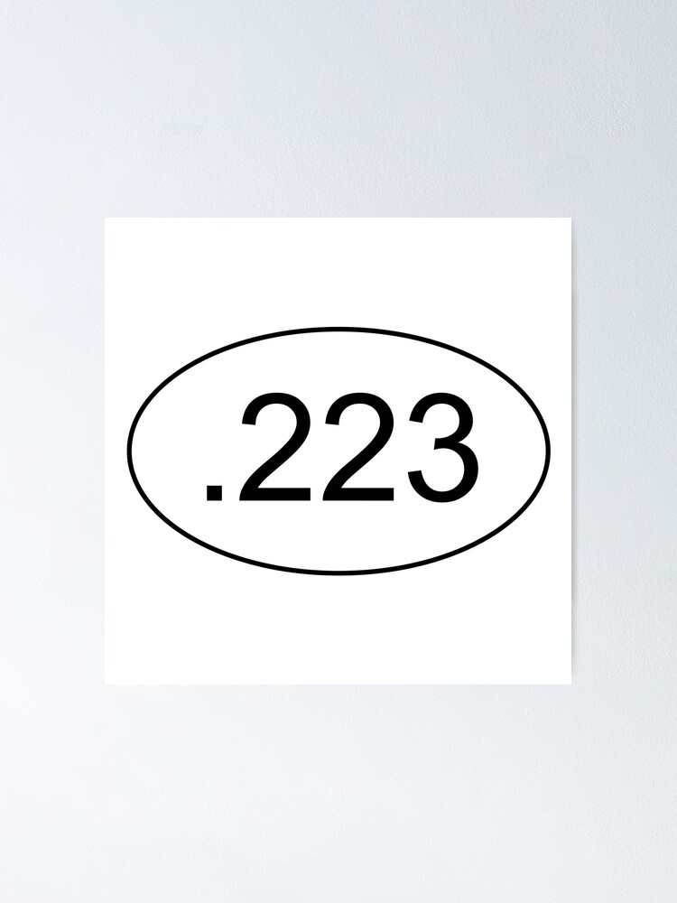 ".223 AR round marathon sticker" Poster by SantaLisaPier | Redbubble