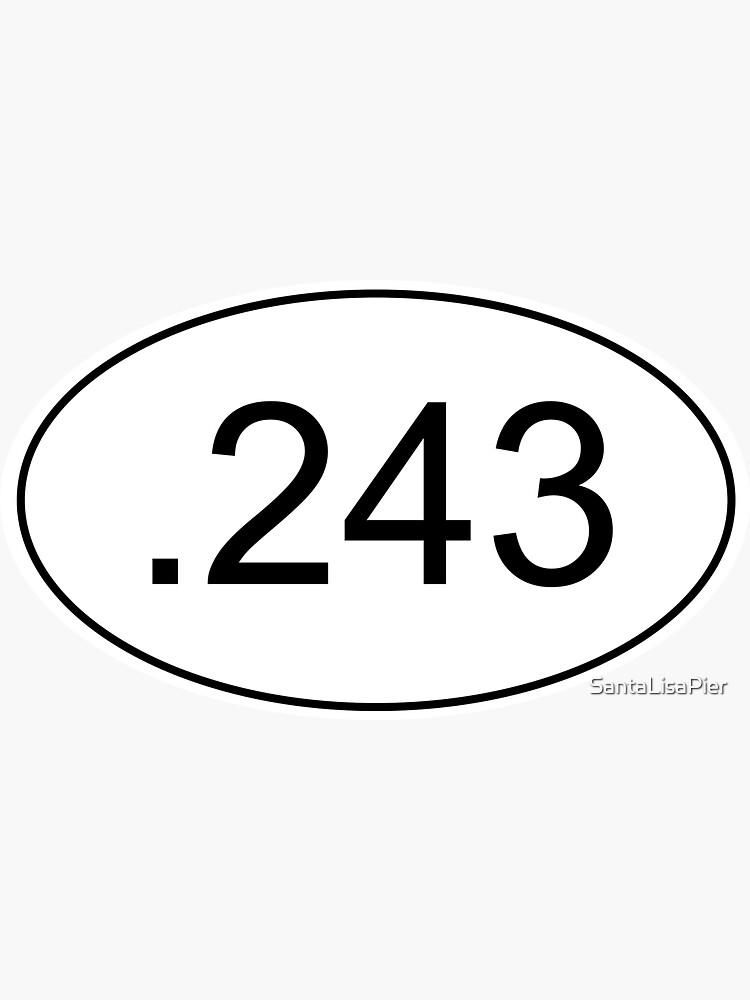 ".243 Hunting caliber marathon sticker" Sticker by SantaLisaPier ...