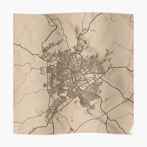 "Sincelejo Sepia Map" Poster for Sale by CPTVDesign | Redbubble