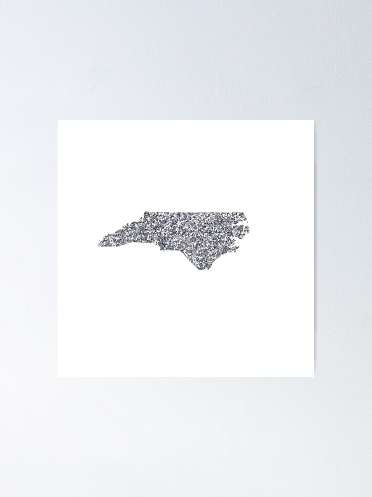 "north carolina glitter" Poster by madssticker | Redbubble