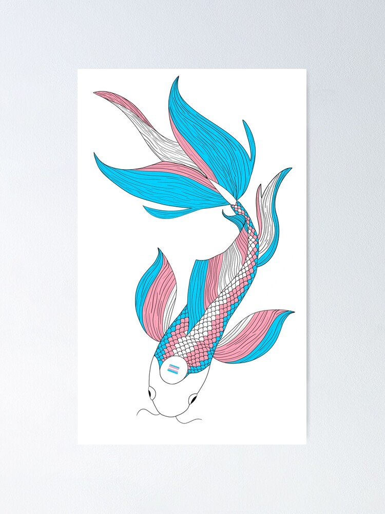 "Trans Pride Koi Fish" Poster for Sale by lexijadebb | Redbubble