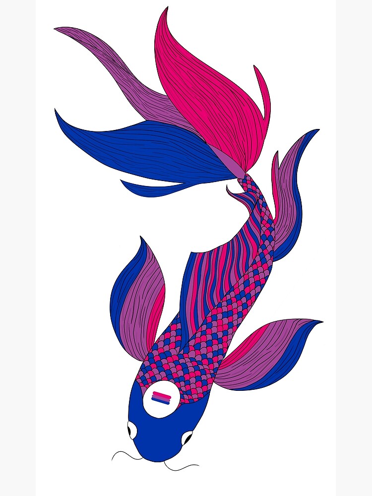 "Bisexual Pride Koi Fish" Poster for Sale by lexijadebb | Redbubble