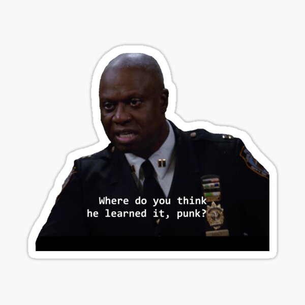 "captain holt (brooklyn 99)" Sticker for Sale by lingandting | Redbubble