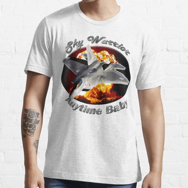 "F-22 Raptor Sky Warrior" T-shirt for Sale by hotcarshirts | Redbubble ...