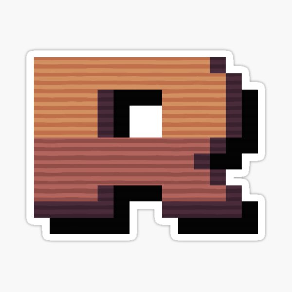 "Letter R (Pixel Font)" Sticker for Sale by mysticaldrop | Redbubble