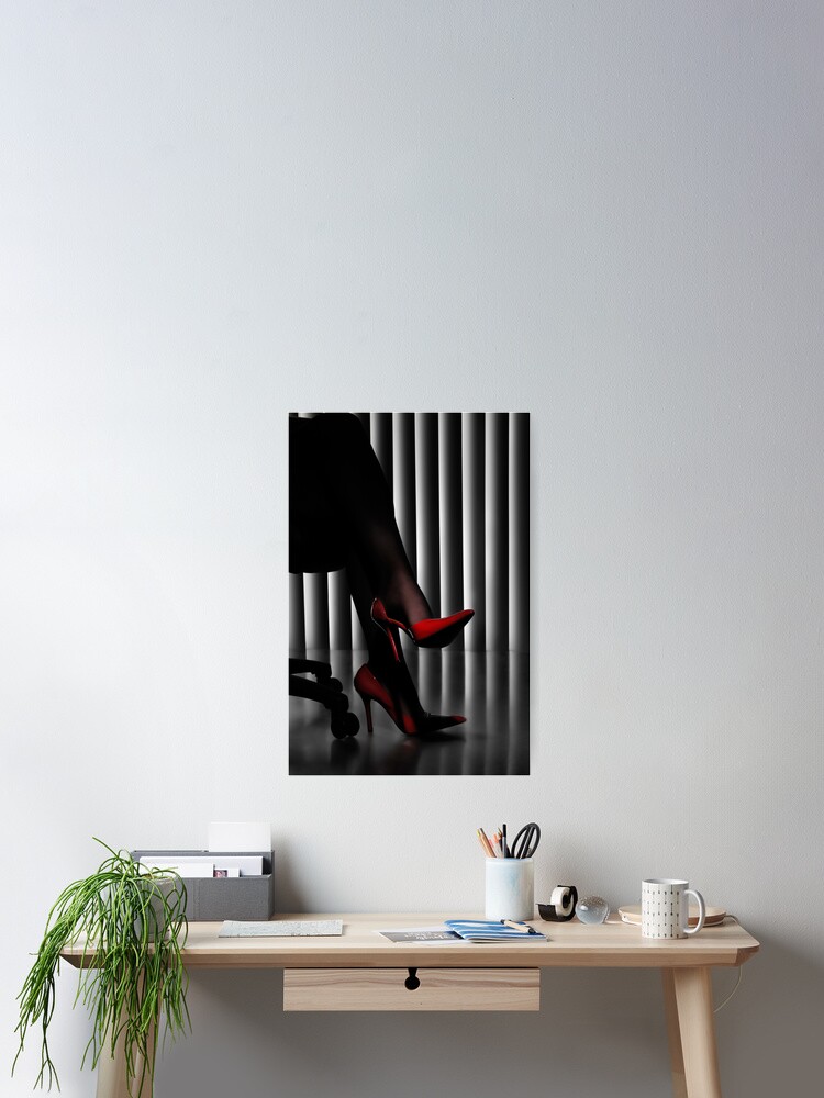 "Woman Legs in Red Shoes art photo print" Poster for Sale by ...