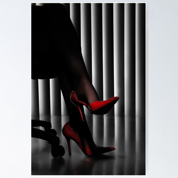 "Woman Legs in Red Shoes art photo print" Poster for Sale by ...