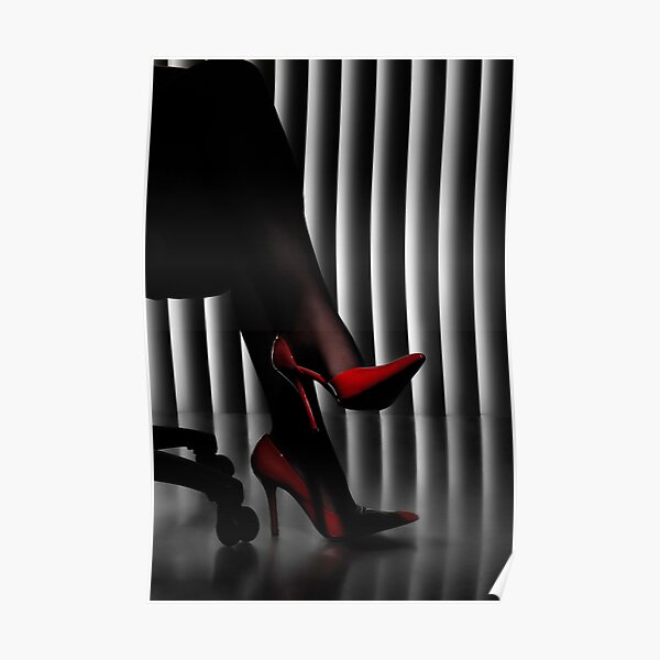 "Woman Legs in Red Shoes art photo print" Poster for Sale by ...
