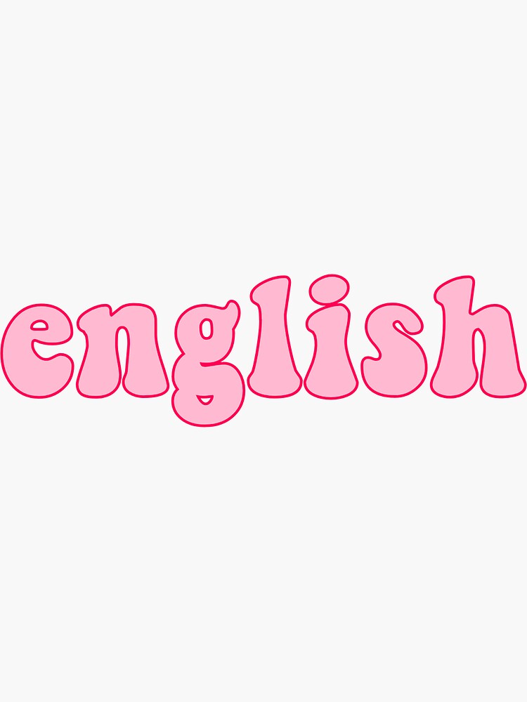 "English school subject" Sticker for Sale by lilyt99 | Redbubble