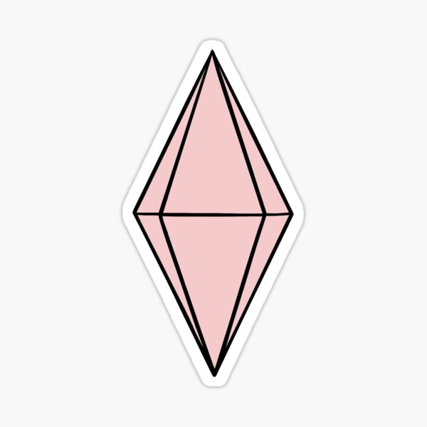 "Pink Sims Plumbob" Sticker by fatallysophie | Redbubble