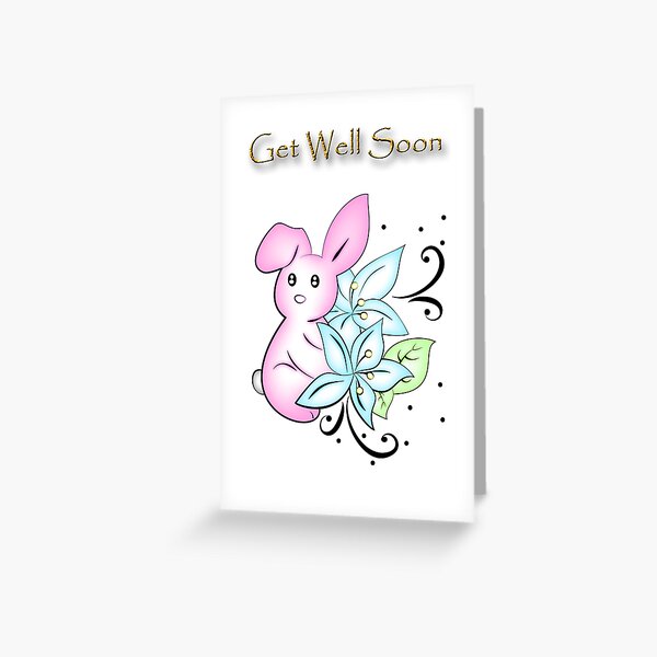 "Get Well Soon Bunny" Greeting Card for Sale by jkartlife | Redbubble