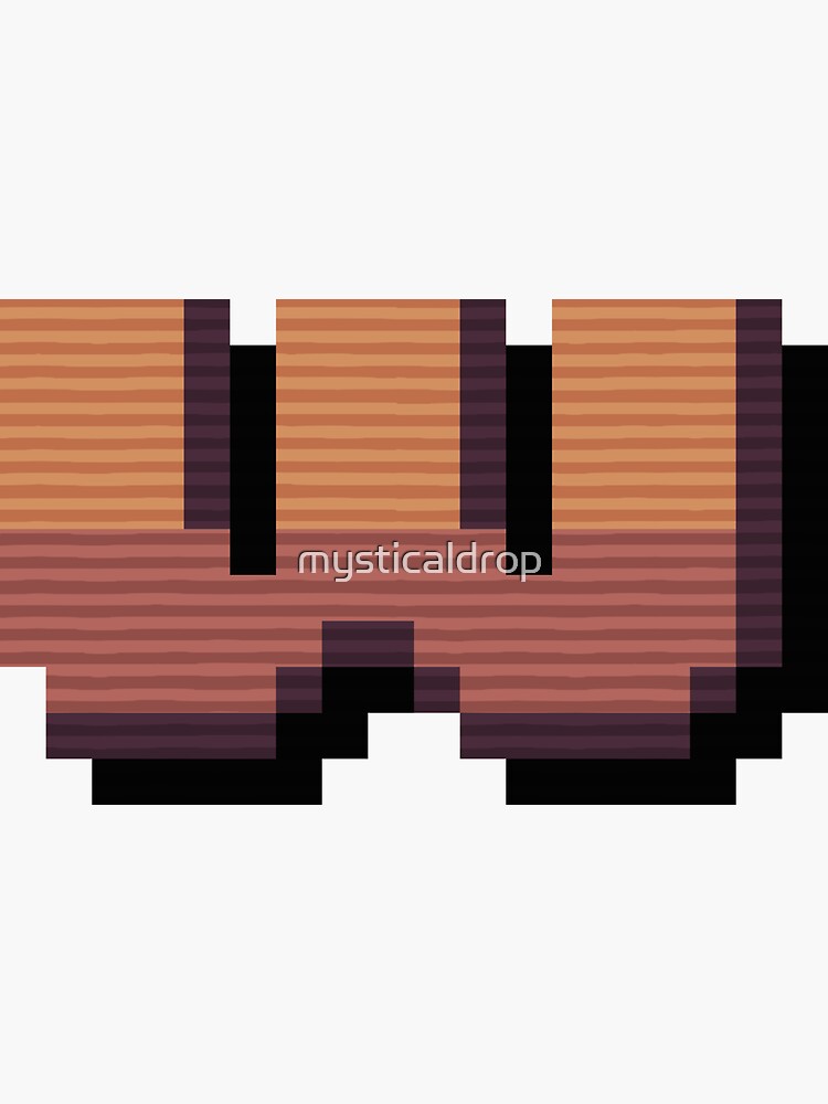 "Letter W (Pixel Font)" Sticker by mysticaldrop | Redbubble
