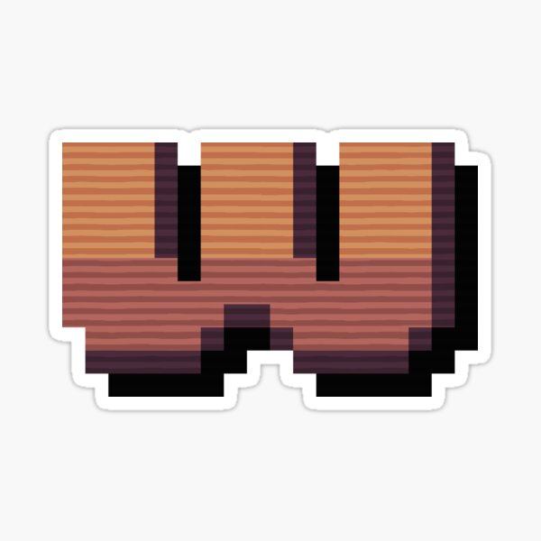 "Letter W (Pixel Font)" Sticker by mysticaldrop | Redbubble