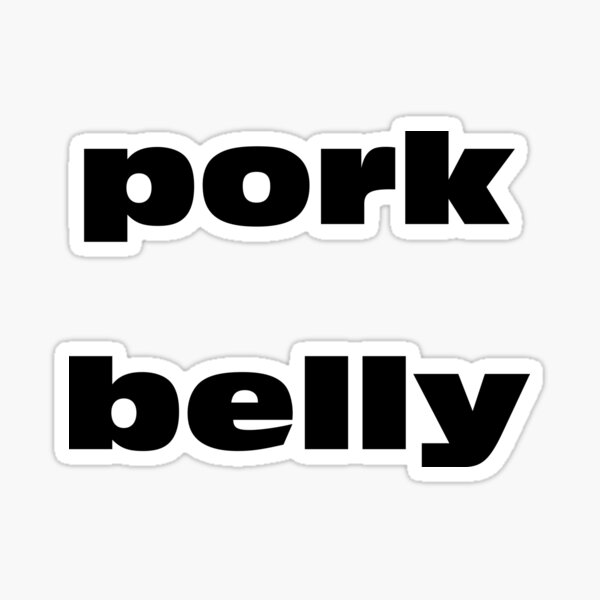 "PORK BELLY BBQ Text Sticker" Sticker by JasKei-Designs | Redbubble