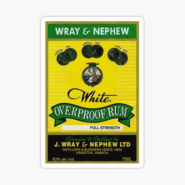 "Wray & Nephew" Sticker for Sale by SekkleApparel | Redbubble