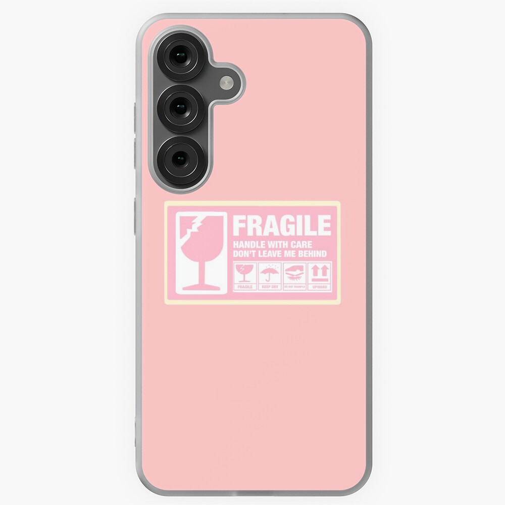 "Pink FRAGILE Sign" Sticker for Sale by meeowtine | Redbubble