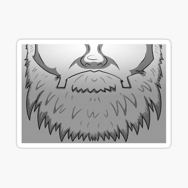 "Beard" Sticker for Sale by CJ-Cusack | Redbubble
