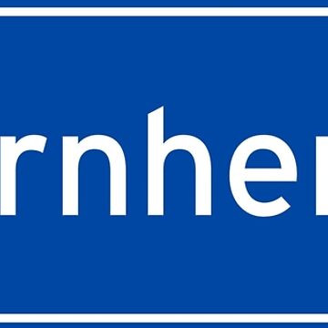 "Arnhem Sign | Plaatsnaambord" Sticker for Sale by toofardesign | Redbubble