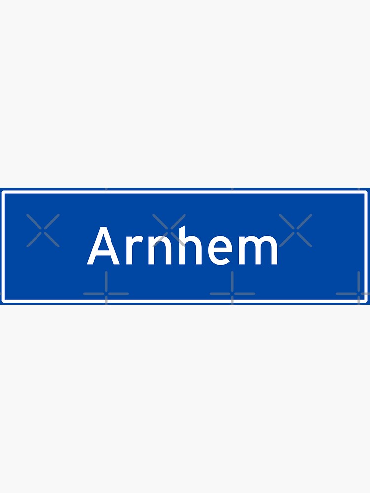 "Arnhem Sign | Plaatsnaambord" Sticker for Sale by toofardesign | Redbubble