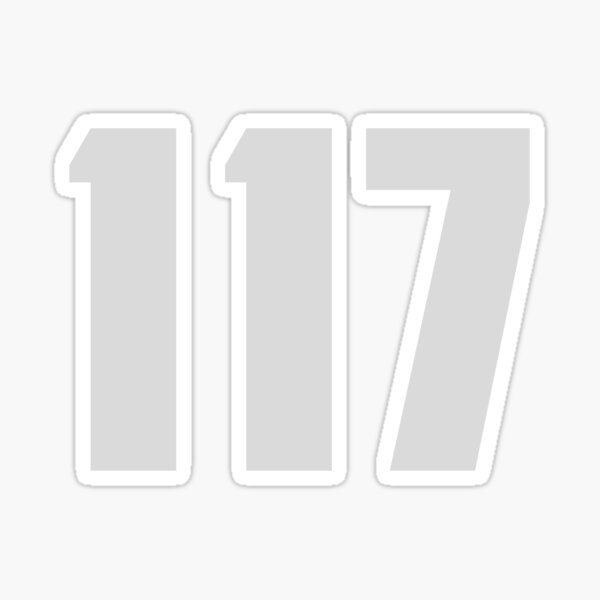 "117" Sticker for Sale by district-88 | Redbubble