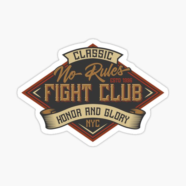 "No-rules Fight club" Sticker for Sale by fabien-p | Redbubble