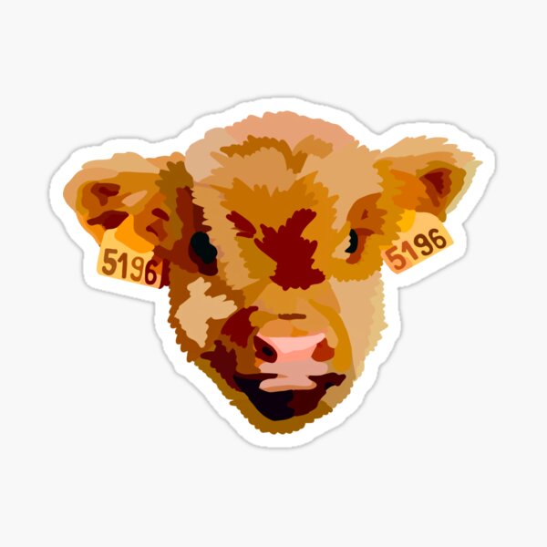 "Cow calf" Sticker for Sale by Juliamuscat | Redbubble