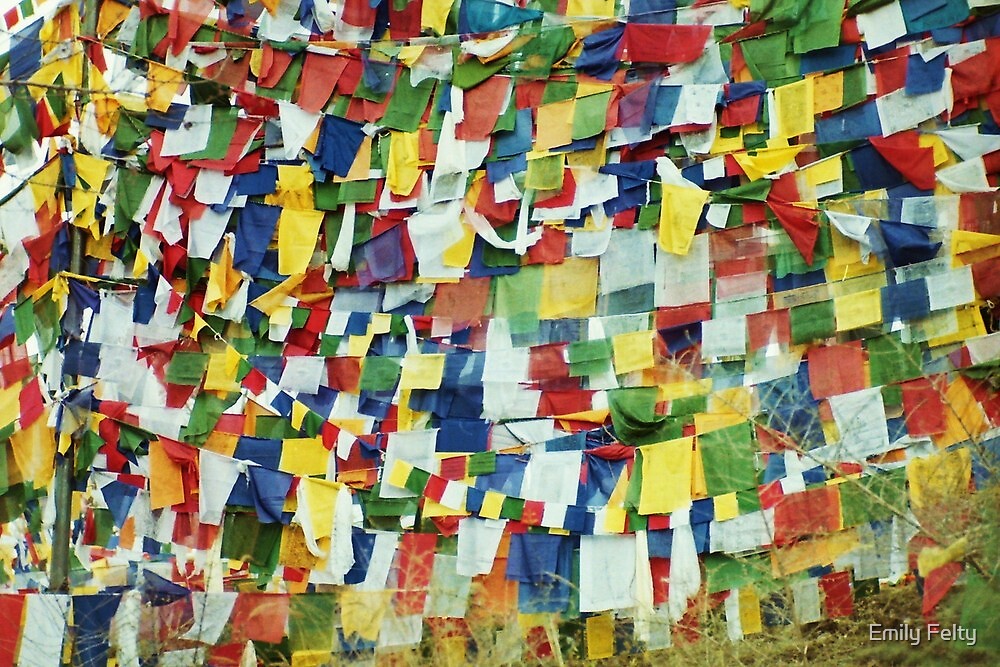 "Prayer Flags, India" by Emily Felty | Redbubble