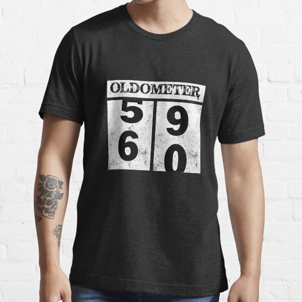 "Oldometer Odometer Funny 60th Birthday Gift 60 yrs" T-shirt for Sale ...