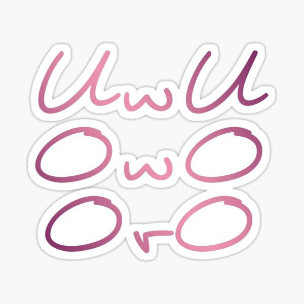 "uwu owo ovo cute kawaii t-shirt sticker design" Sticker for Sale by ...