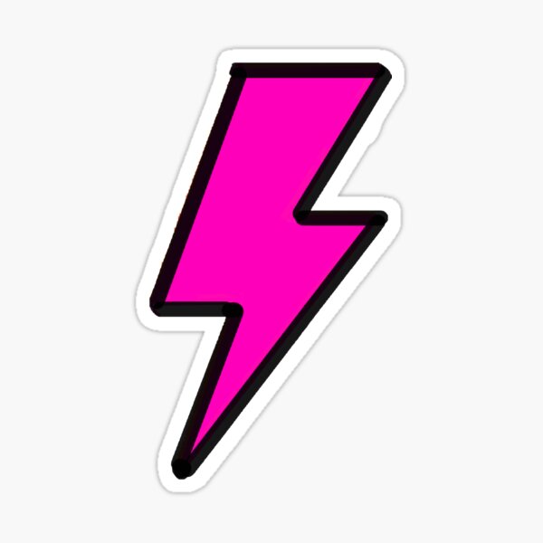 "Neon Purple Lightning Bolt - Goobs" Sticker for Sale by GoobsCo ...