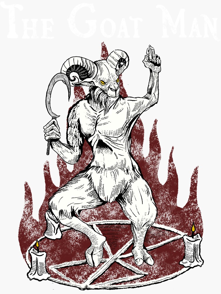 "The Goat man" Sticker for Sale by RatKingRatz | Redbubble