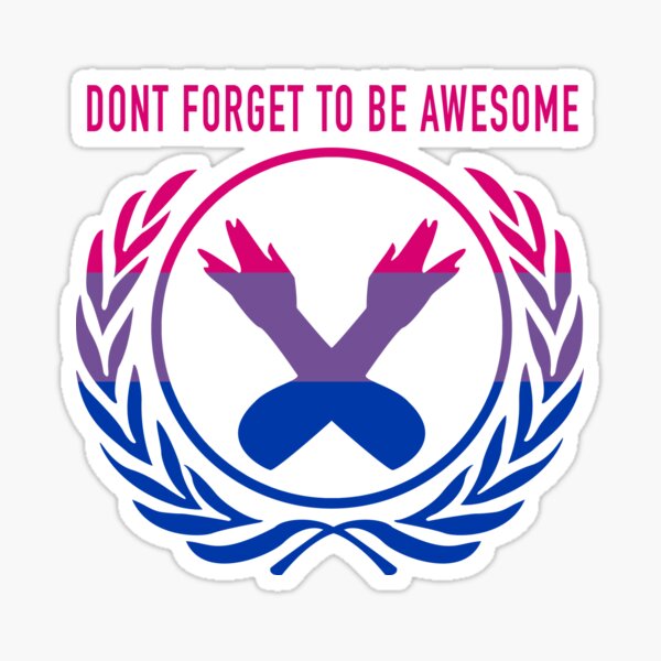"DFTBA Bi Pride" Sticker for Sale by timelesslord | Redbubble