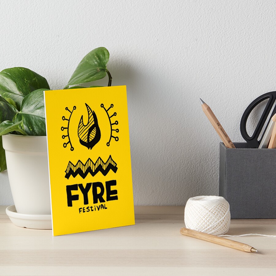 "fyre festival logo. hand drawn. " Art Board Print by jjartanddrawing ...
