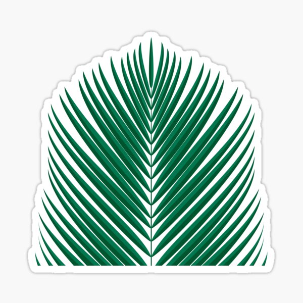 "Tropical palm leaf" Sticker by FocusAndFlow | Redbubble