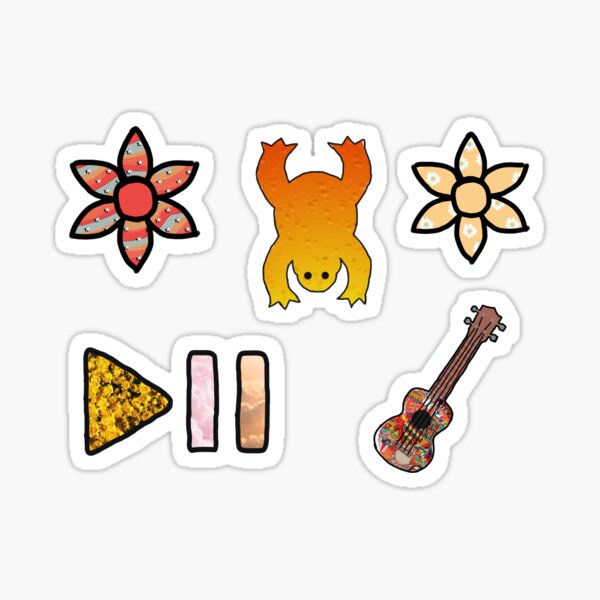 "orange yellow red sticker pack" Sticker by Stickersbytea | Redbubble