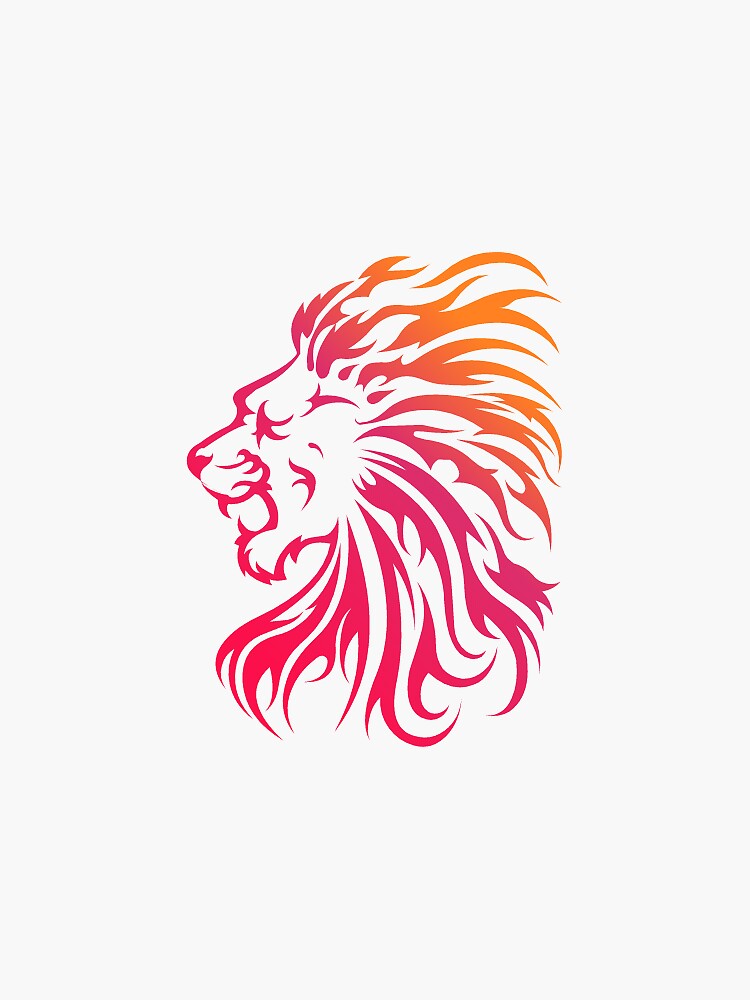 "Lion roar" Sticker by Rudhra | Redbubble