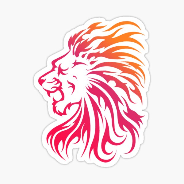 "Lion roar" Sticker by Rudhra | Redbubble